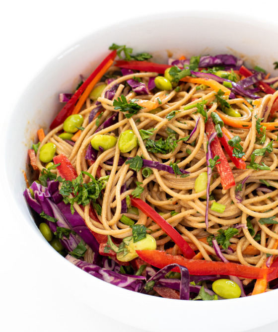 Rainbow Peanut Noodles (Meal Prep Friendly!) - Chef Savvy
