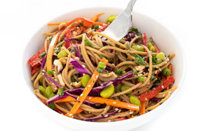 Rainbow Peanut Noodles (Meal Prep Friendly!) - Chef Savvy