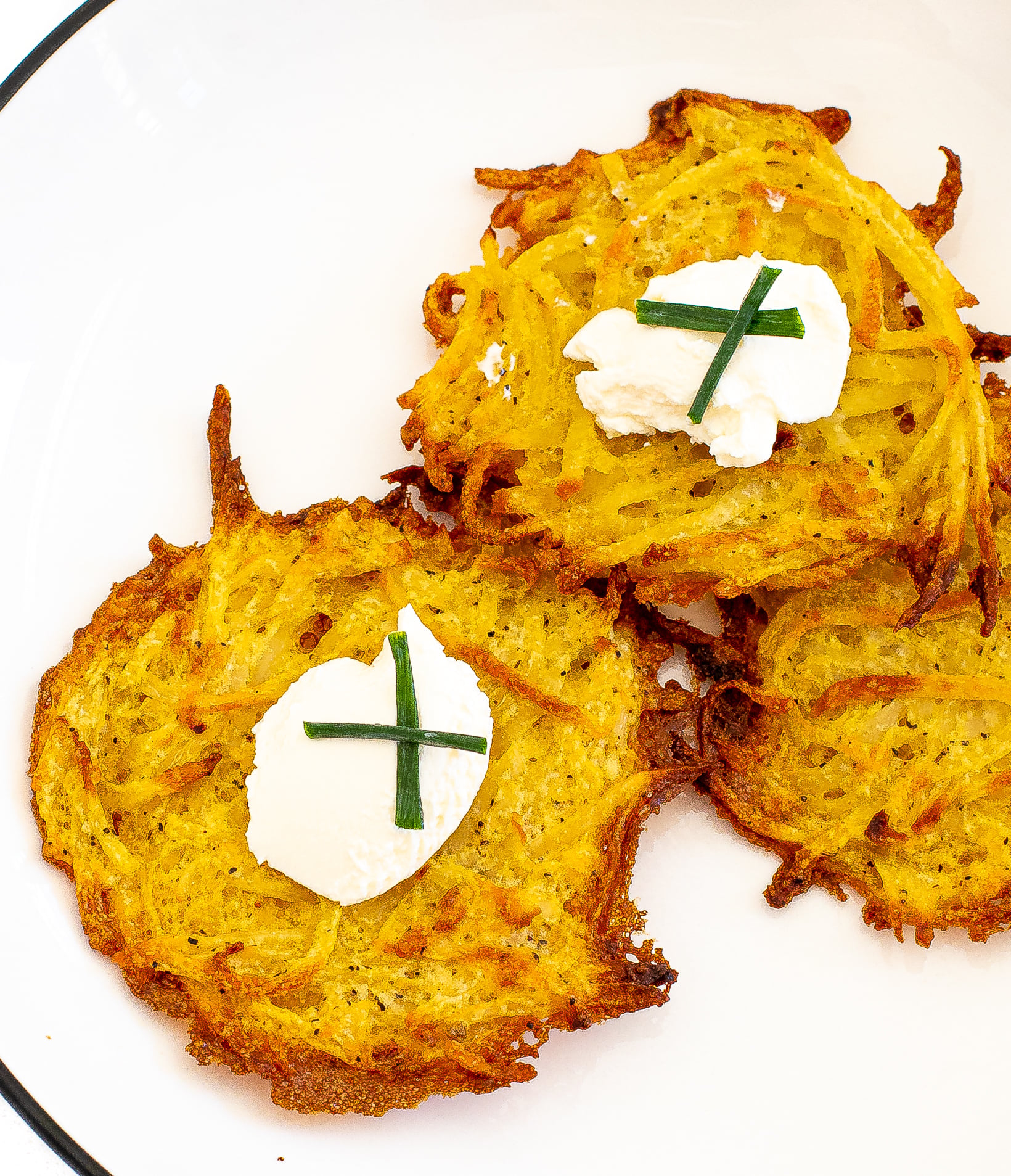 Potato Pancakes (Baked not fried, super crispy!) - Chef Savvy
