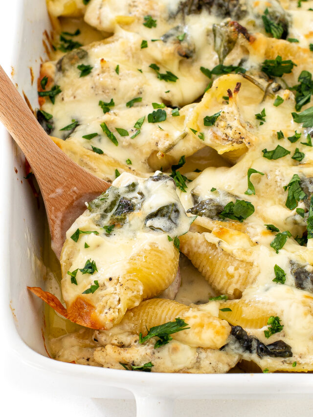 Alfredo Stuffed Shells - Chef Savvy