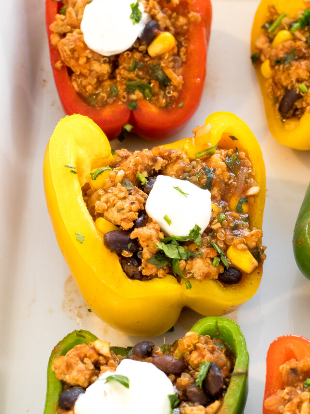 Turkey Stuffed Peppers - Chef Savvy