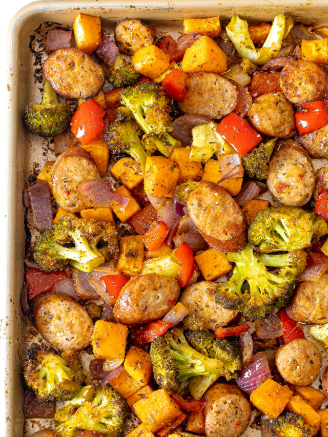 Sheet Pan Sausage and Veggies - Chef Savvy
