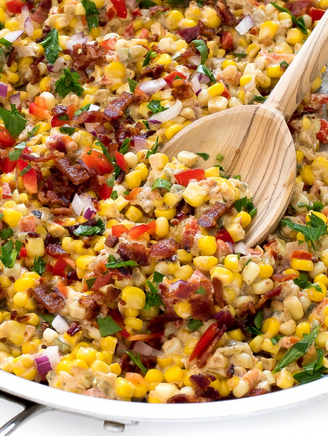 How To Make Confetti Creamed Corn - Chef Savvy
