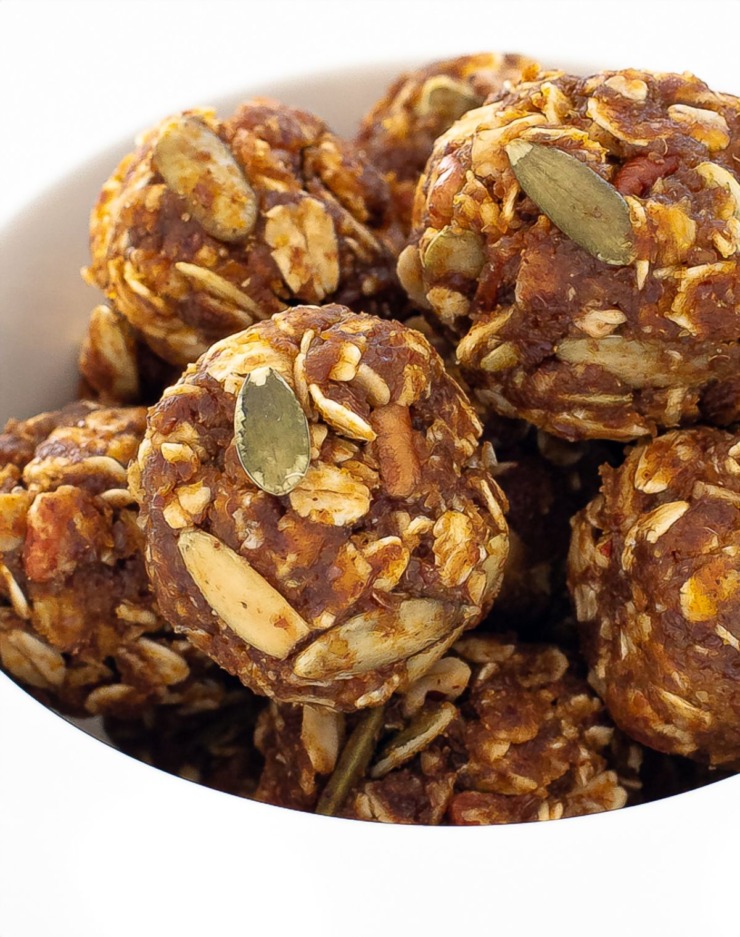 Pumpkin Energy Balls (Protein Pre-Workout Snack!) - Chef Savvy